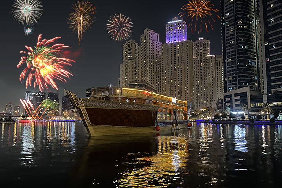 New Year Party VIP Dhow Cruise Marina 2026 With Fireworks, DJ